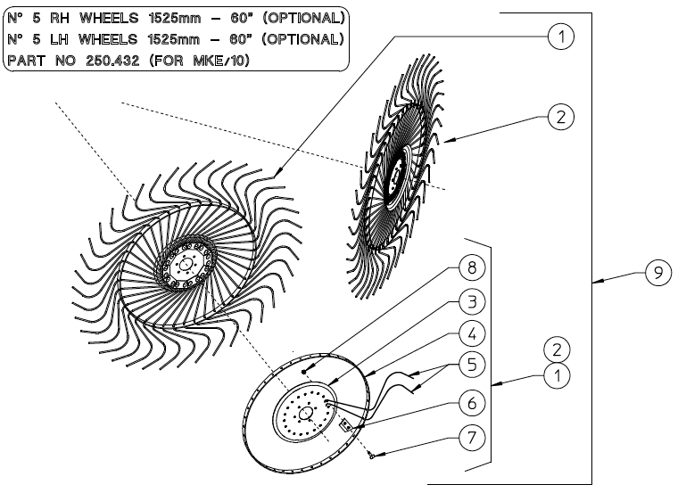 Rake Wheel Assembly | Sitrex Rake Wheel – Ford Distributing