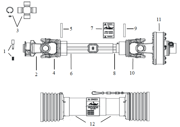 INNER TUBE YOKE, SERIES 9, 4-LOBE – Ford Distributing