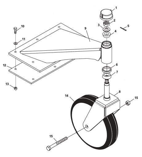 WHEEL FORK, BRADCO BRUSH CUTTER – Ford Distributing
